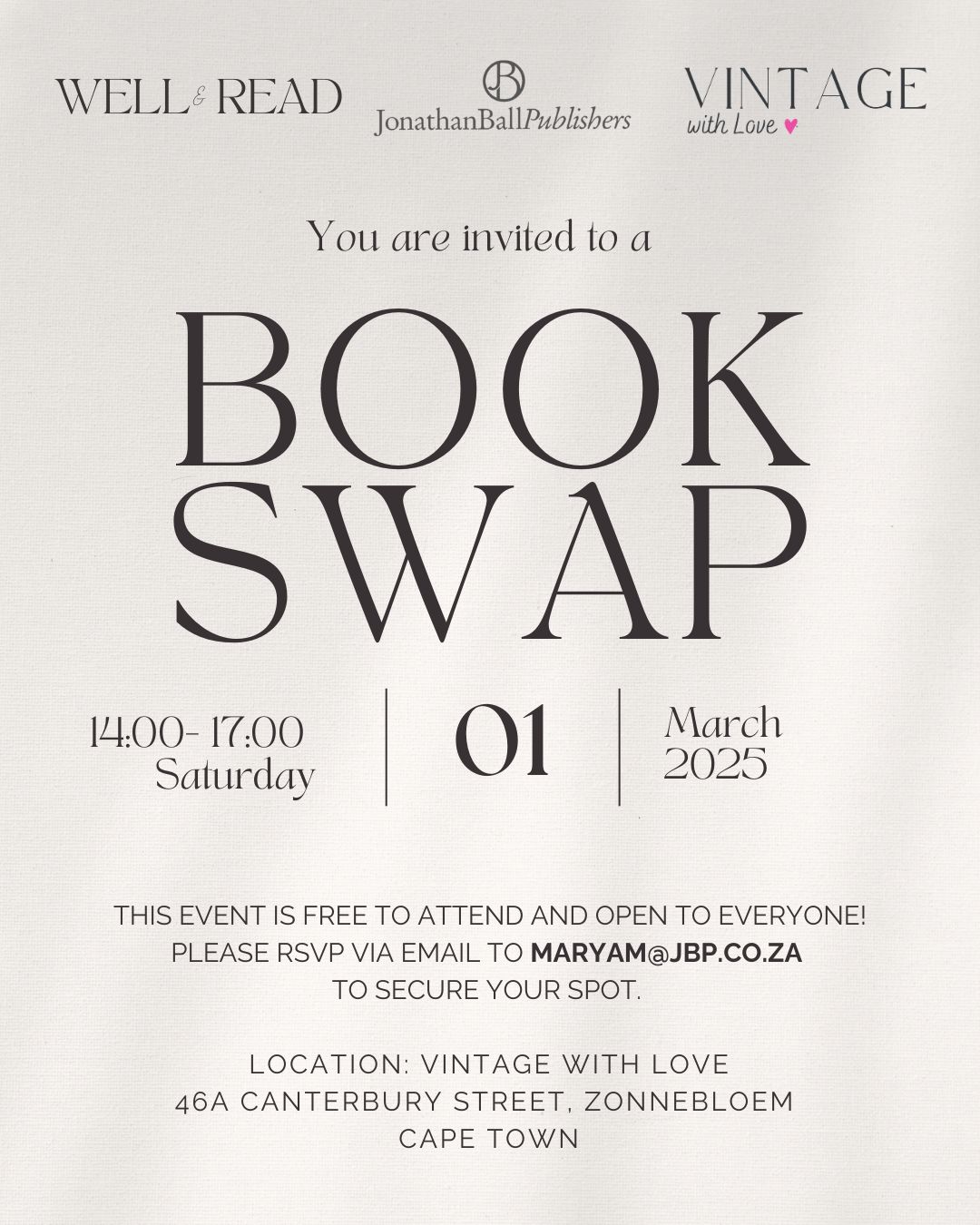 Book Swap - Jonathan Ball Publishers